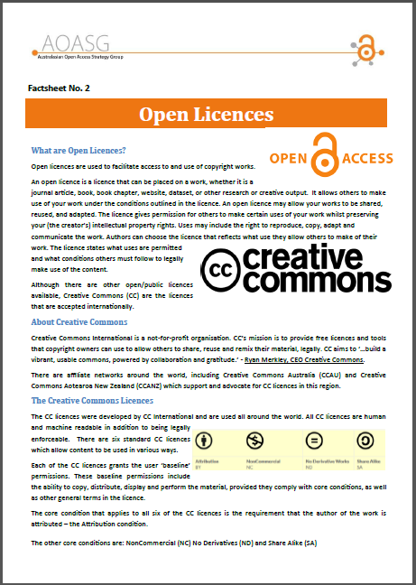 Resources on open access – Australasian Open Access Strategy Group